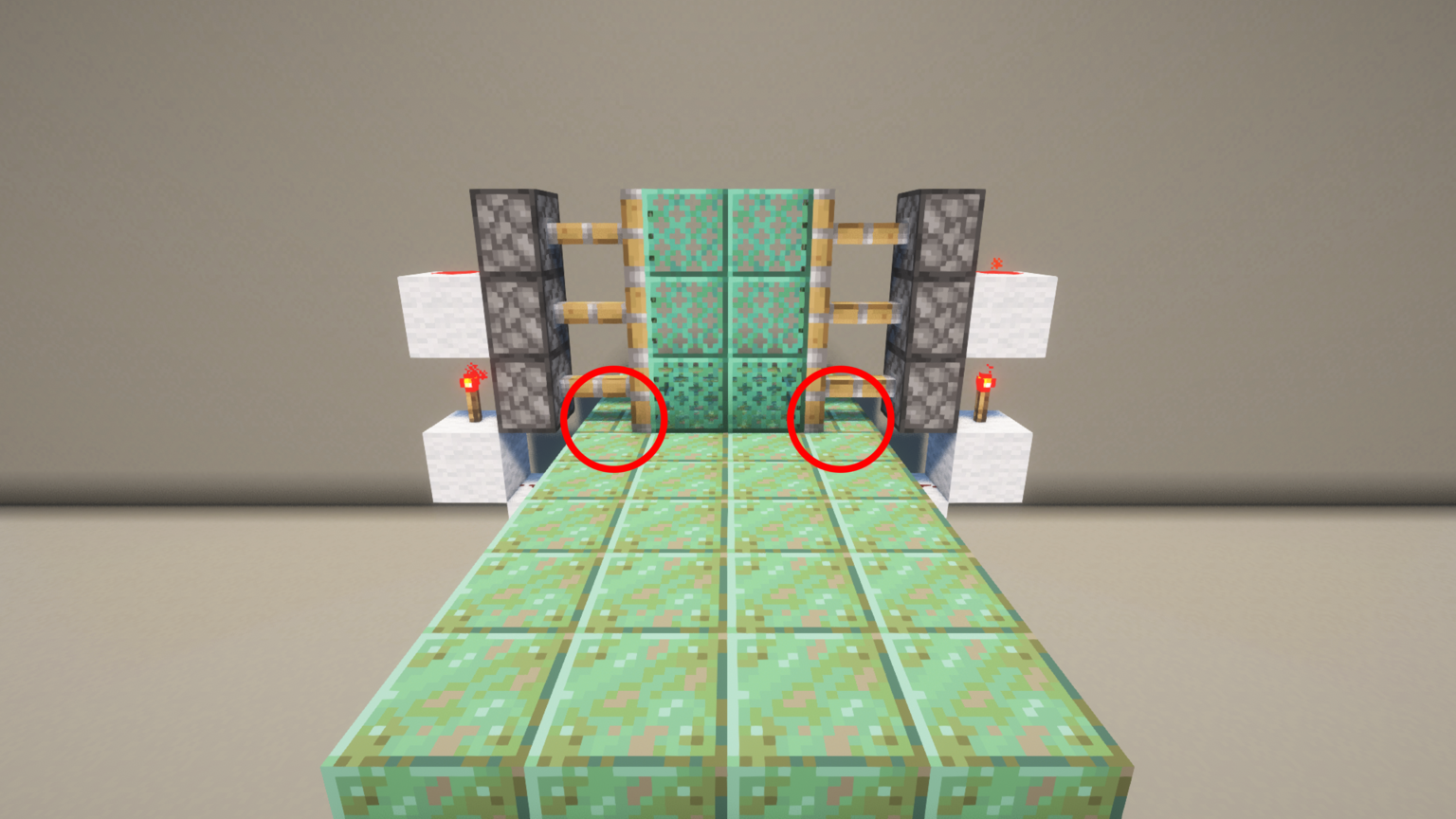 【Minecraft】2×3の自動ドアの作り方 - Minecraft 装飾屋さん