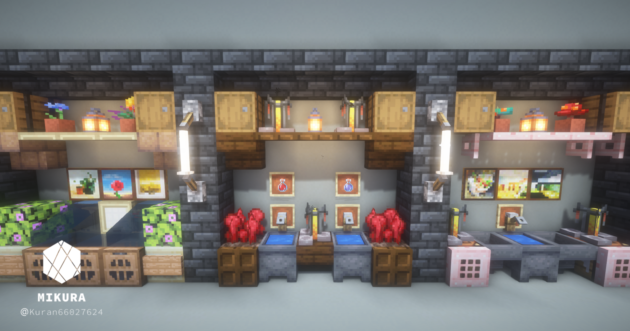 【Minecraft】ポーション醸造スペースデザイン - Minecraft 装飾屋さん