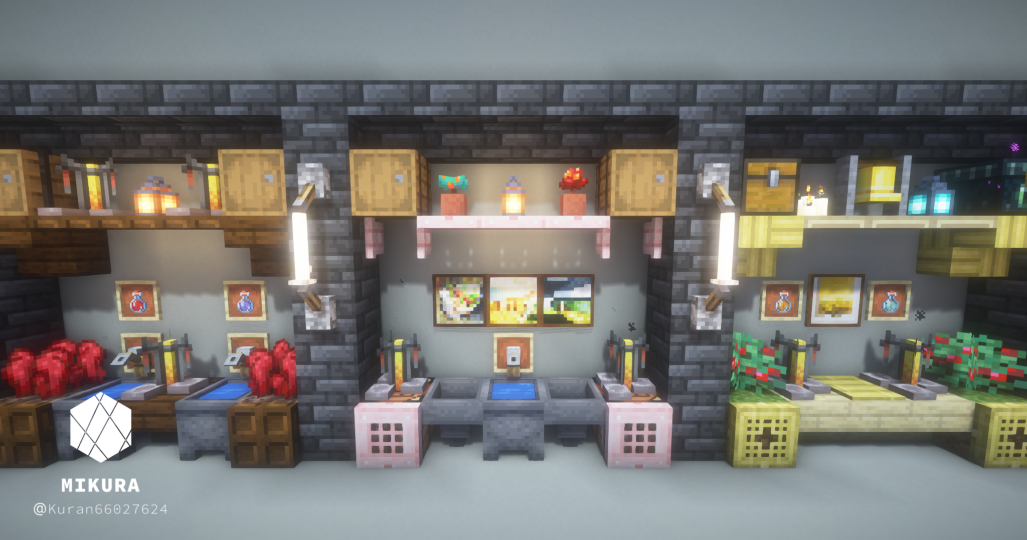 【Minecraft】ポーション醸造スペースデザイン - Minecraft 装飾屋さん