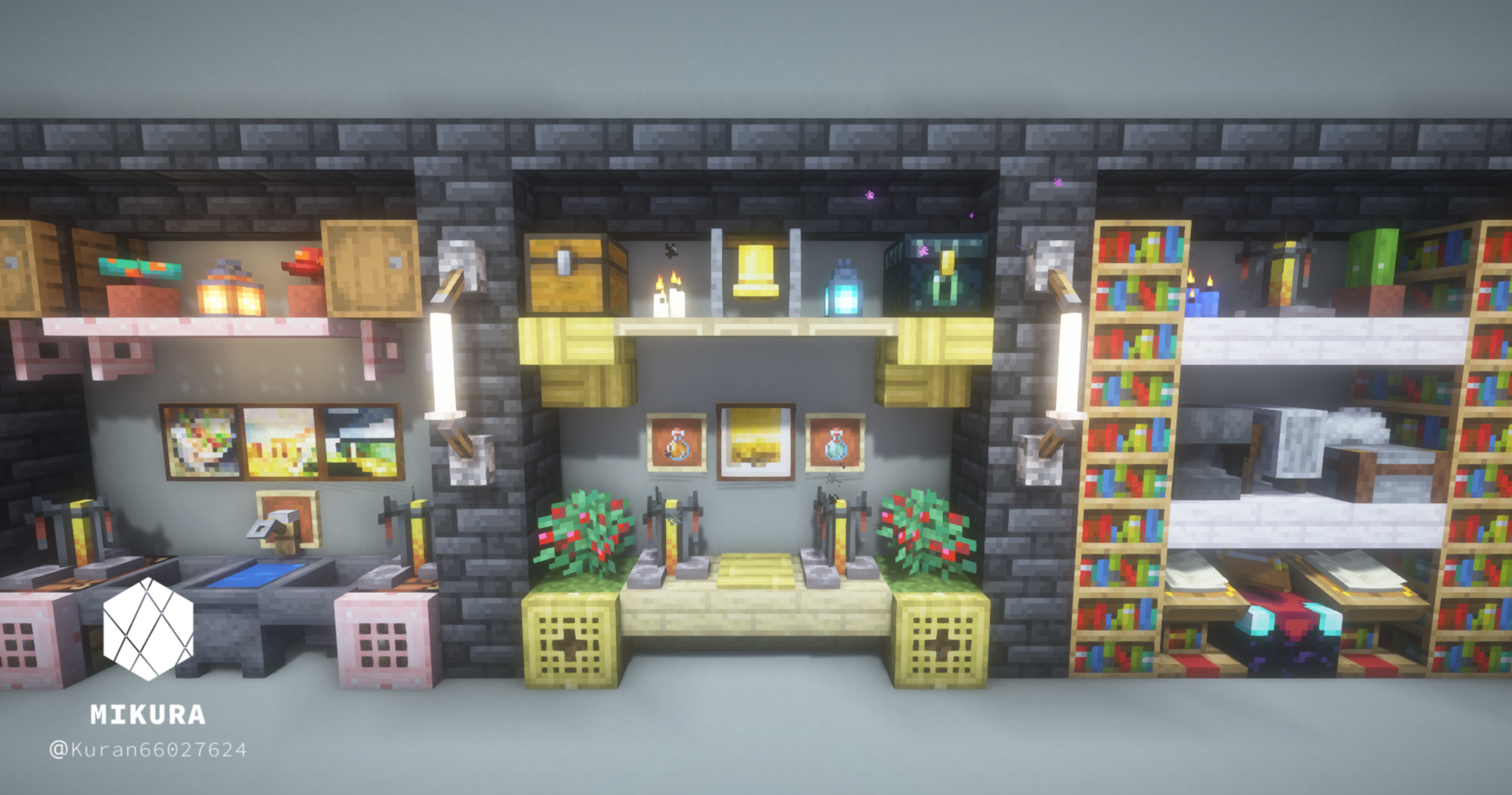 【Minecraft】ポーション醸造スペースデザイン - Minecraft 装飾屋さん
