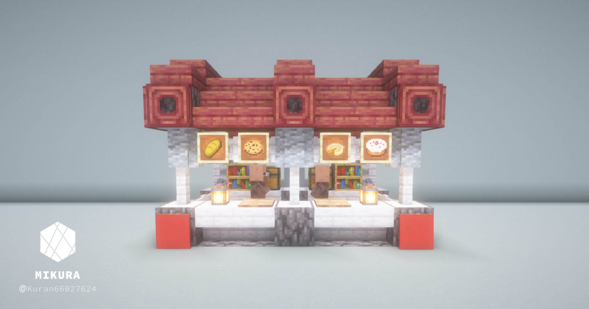 【Minecraft】屋台デザイン2種（8デザイン） - Minecraft 装飾屋さん