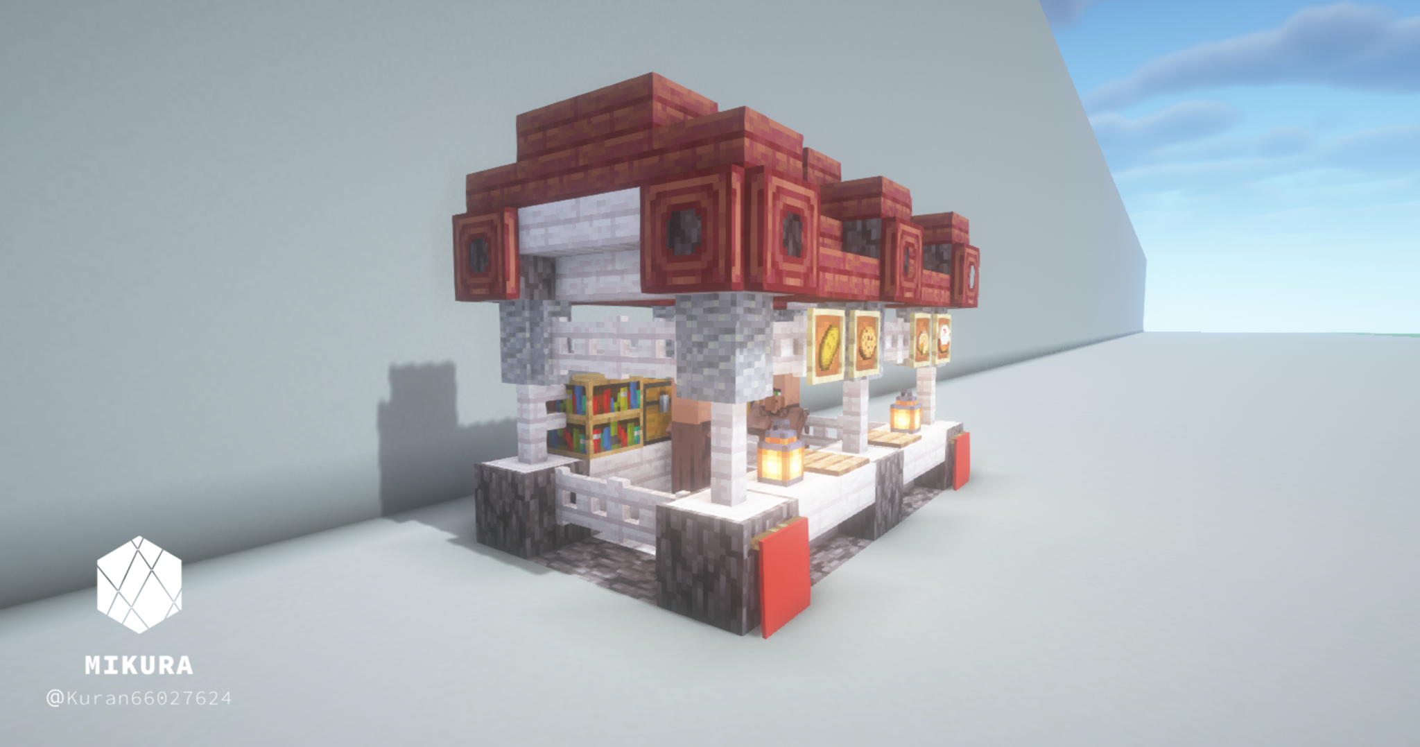【Minecraft】屋台デザイン2種（8デザイン） - Minecraft 装飾屋さん