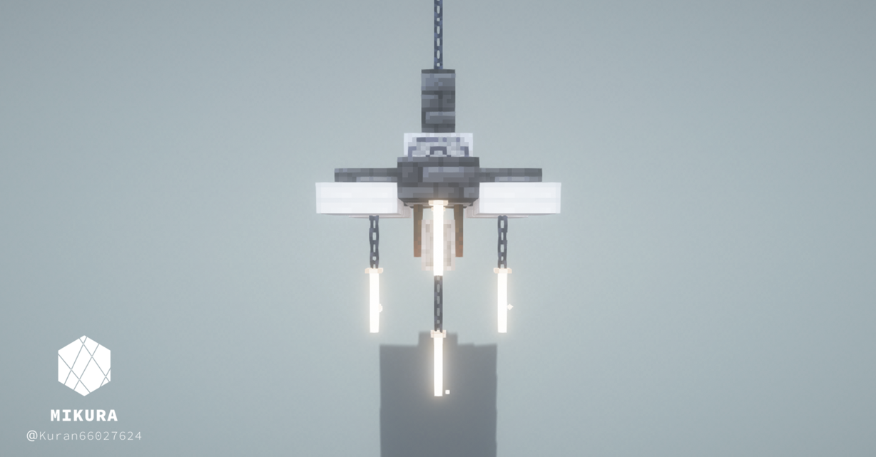 【Minecraft】シャンデリア風の照明デザイン | Minecraft 装飾屋さん